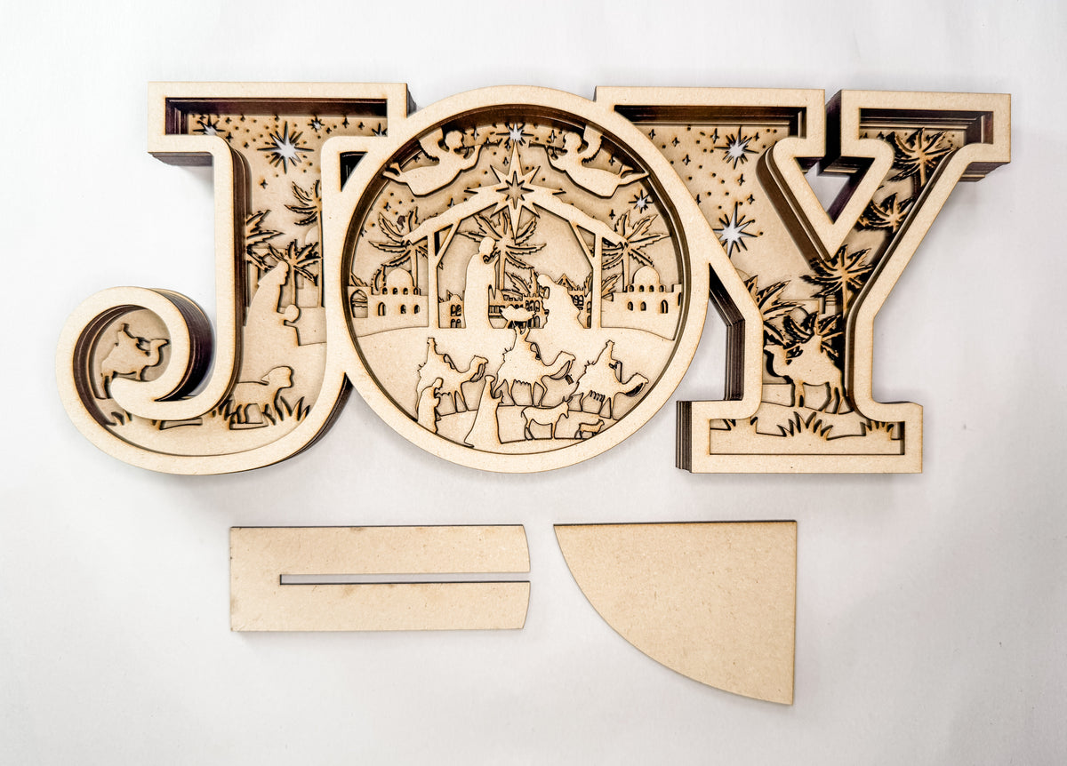 Woodshop - JOY 3D Shelf sitter – Erin Elizabeth Inspired LLC